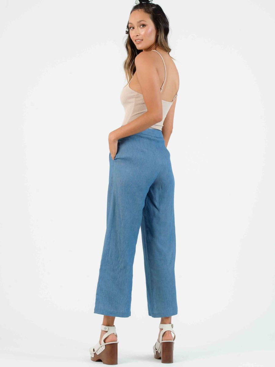 PARKER HIGH WAISTED CULOTTES-DENIM – Lucca Couture