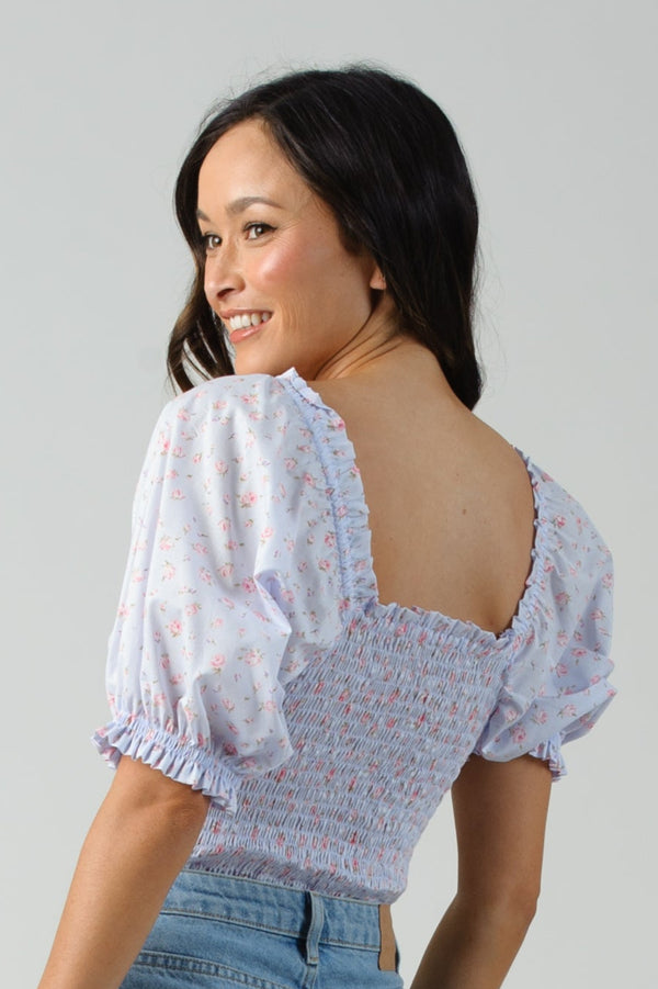 Women's Cotton Floral Blouse Top – Lucca Couture